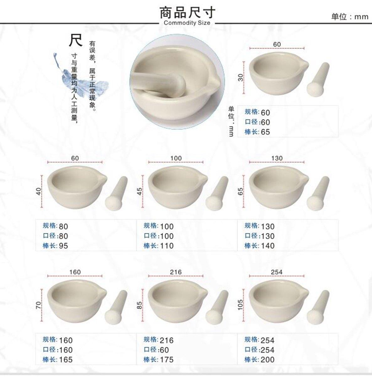 Porcelain Mortar and Pestle 60mm/80mm/90mm/100mm/1... – Grandado