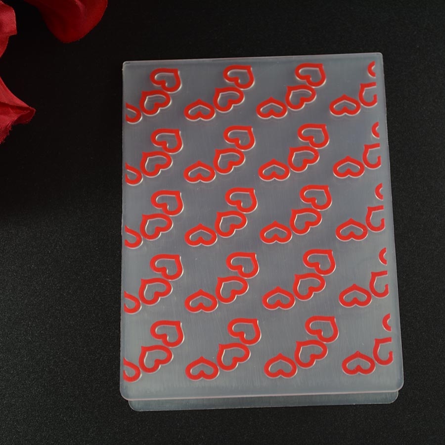 Hearts plastic embossing folder for card making st... – Vicedeal