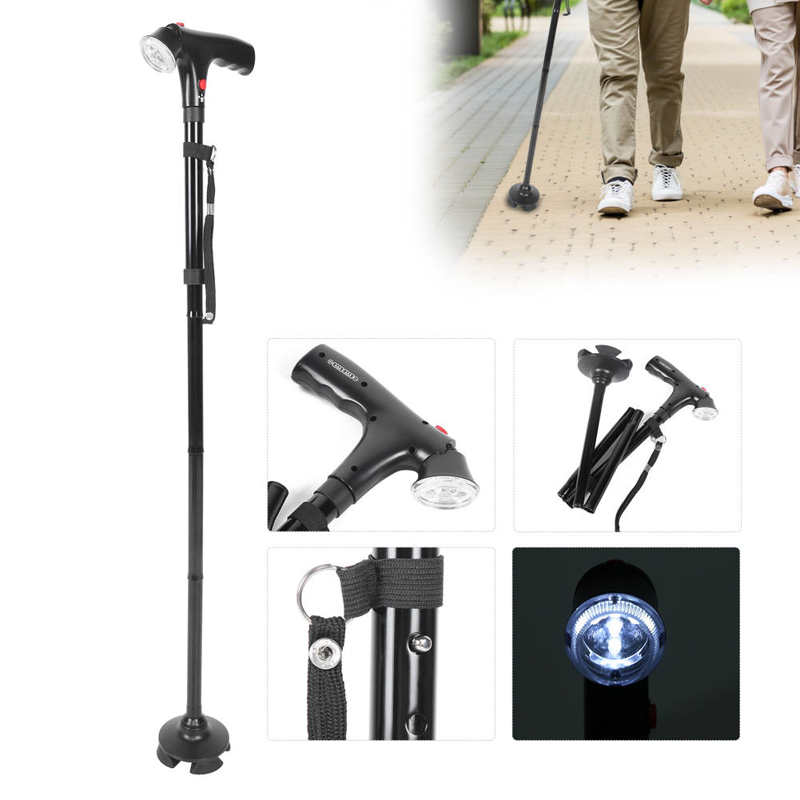 Multifunctional Elderly Walking Stick with Light A... – Grandado