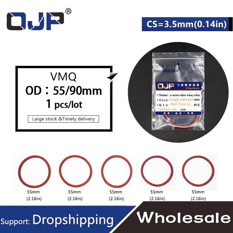 Red Silicon Ringen Silicone/Vmq O Ring 3.5Mm Dikte... – Vicedeal