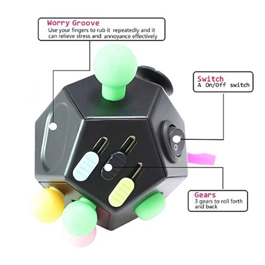 12 Sided Anti Stress Cube Decompression Relieve Di... – Vicedeal