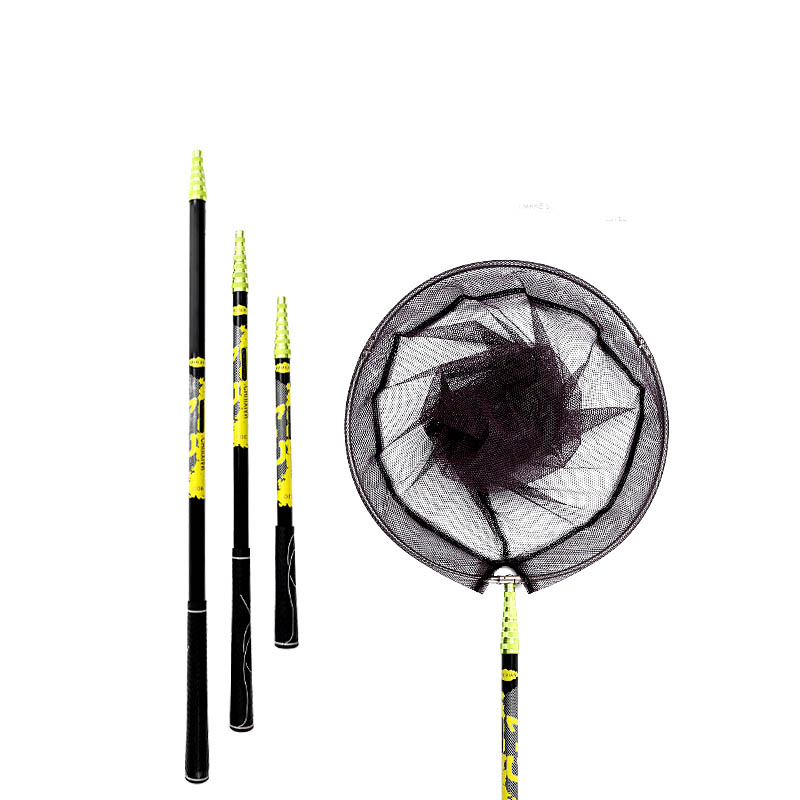 Fishing Net 2.1M Ultralight Carbon Pole Nets Round... – Grandado