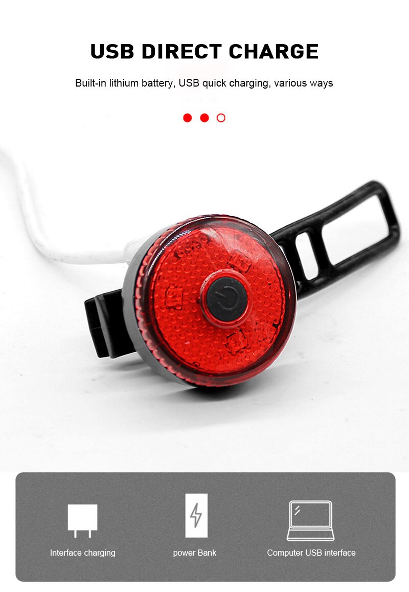 Bicycle Rear Light USB Rechargeable Cycling LED Ta... – Grandado