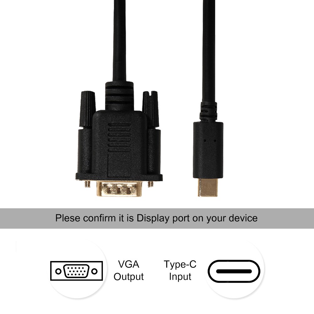 USB C To VGA Cable 1080P Type C To VGA Converter A... – Grandado