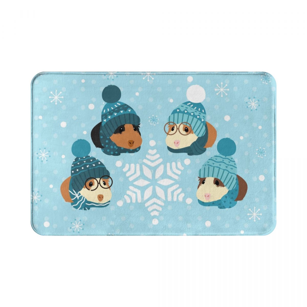 Leuke Cavia Met Sneeuwvlok In Winter Deurmat Badka... – Vicedeal