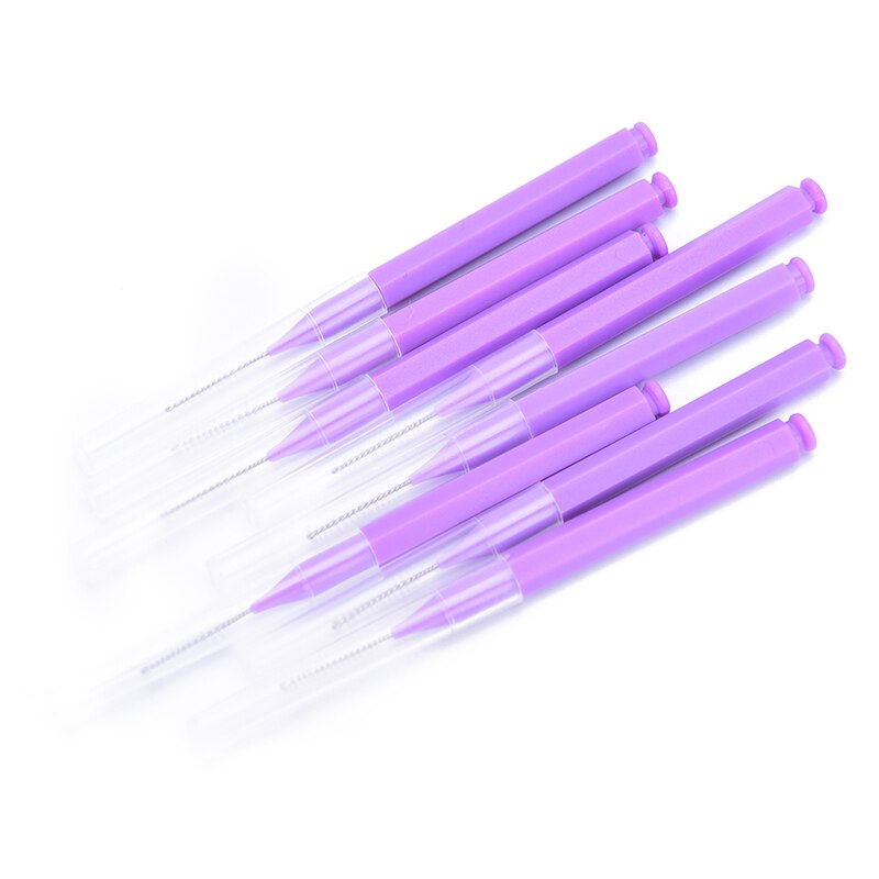 8Pcs/pack Purple Push-pull Interdental Brush Ortho... – Vicedeal