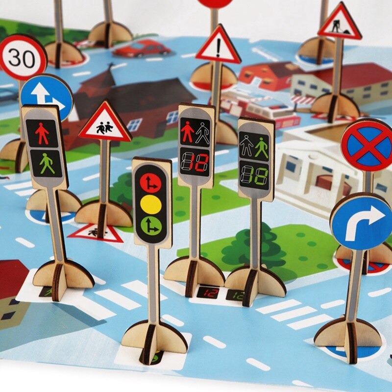 Street Road Signs Playset Traffic Signs Playset Mi... – Grandado