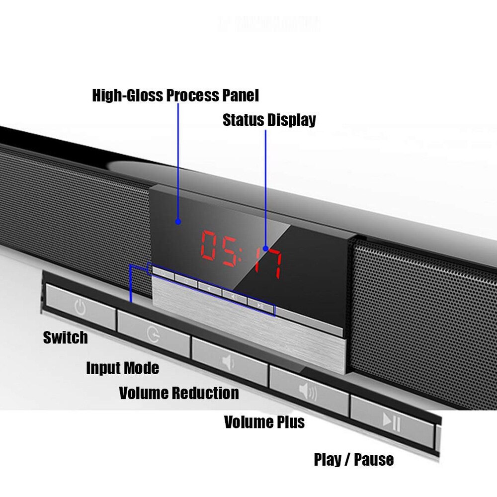 SR100 Plus Sound Bar 40W Wireless Bluetooth Sound ... – Vicedeal