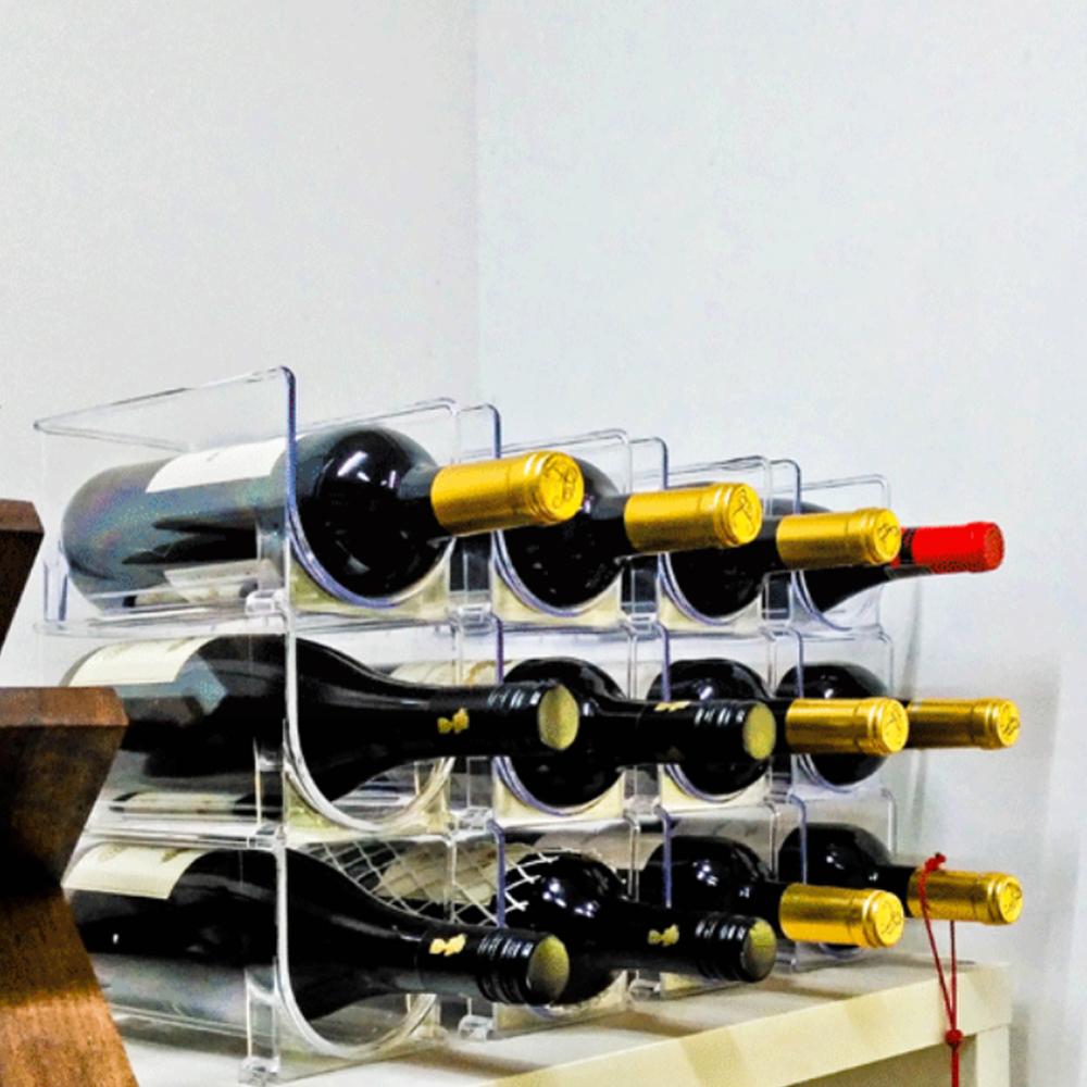 Refrigerator wine rack stand Stackable Anti-slip W... – Grandado