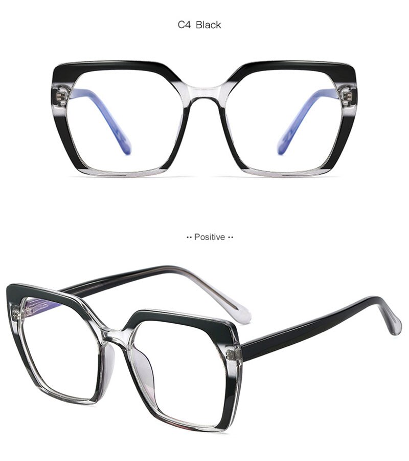 mimiyou Anti-blue Light TR90 Square Glasses Frame ... – Grandado