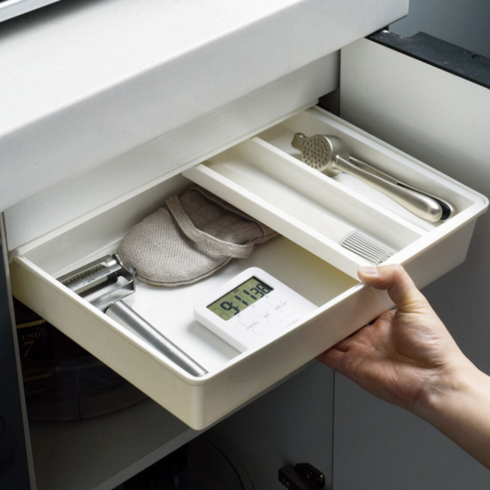 1 Pc Under Desk Drawer Office Storage Box Self Sti... – Vicedeal