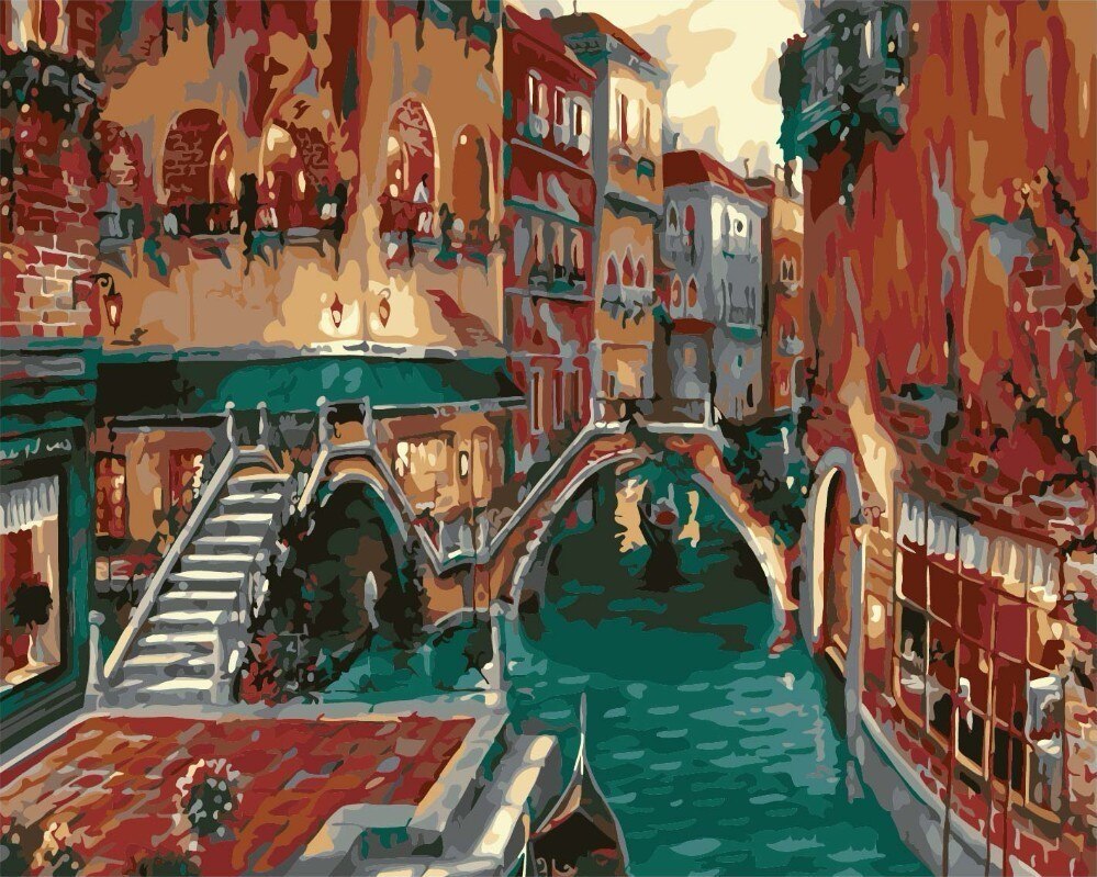 AZQSD Oil Painting City Shop Painting By Numbers P... – Grandado