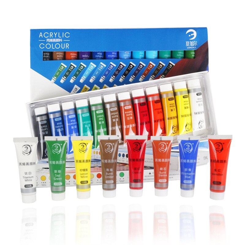 Product 12/24 Color Acrylic Paint Set Color 15ml S... – Vicedeal
