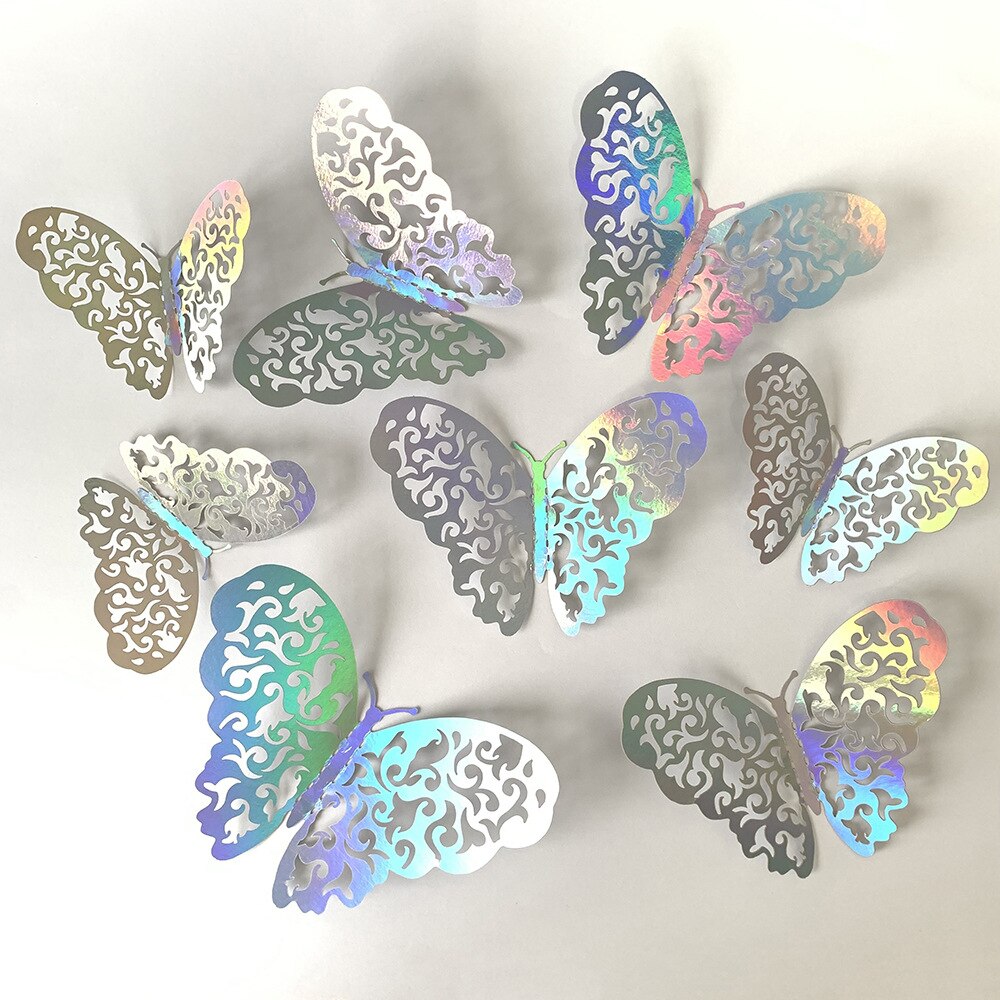 Colorful Wall Stickers 3D Butterfly Hollow Art Rai... – Vicedeal