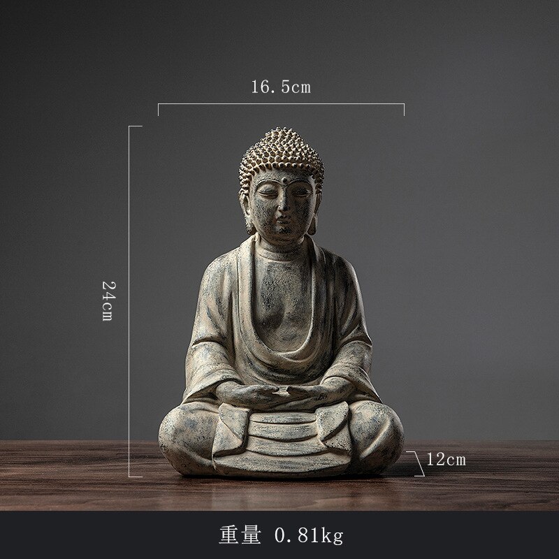 Living Room Buddha Statue Decoration Zen Home Deco... – Grandado