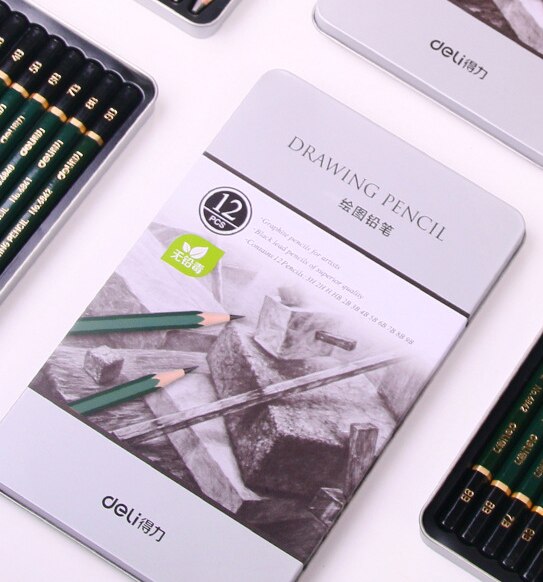 12 Pcs/set Sketch and Drawing Writing Pencil solid... – Vicedeal