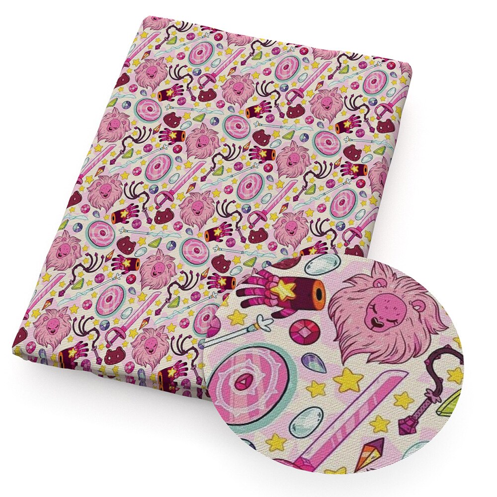 Character Fabric Pink 100% Cotton Fabric Patchwork... – Grandado