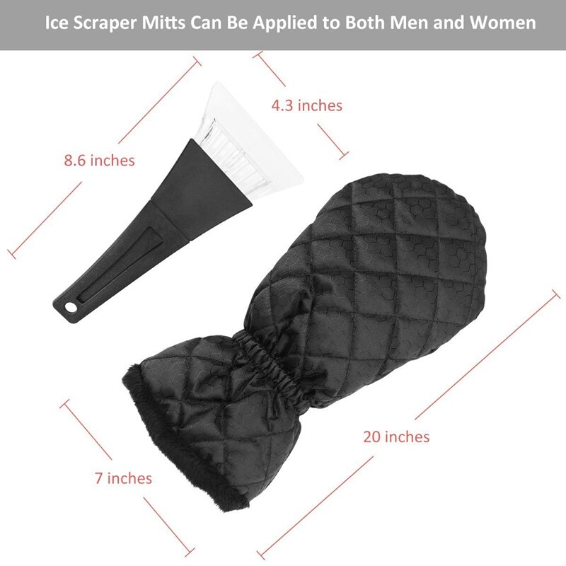 Dual Ice Scraper Snow Brush with Mitt, Frost Snow ... – Grandado