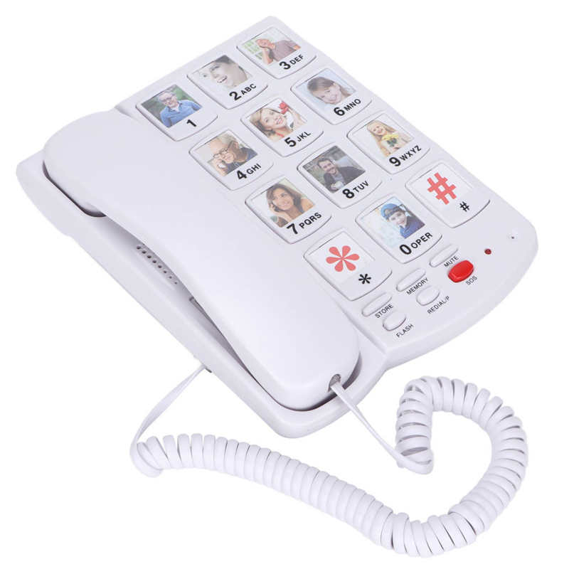 Big Button Telephone Amplified Photo Memory Corded... – Vicedeal