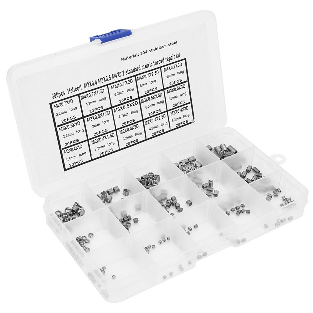 300Pcs Stainless Steel Thread Repair Insert Kit Ea... – Grandado