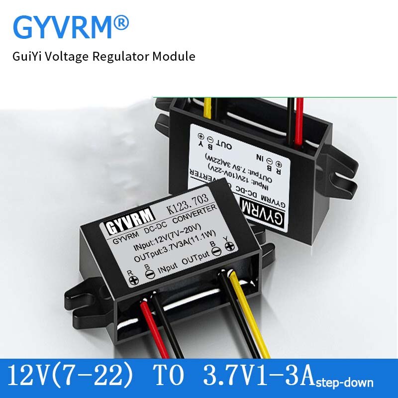 DC-DC step-down converter 12V to 3.7V 1A 2A 3A con... – Grandado