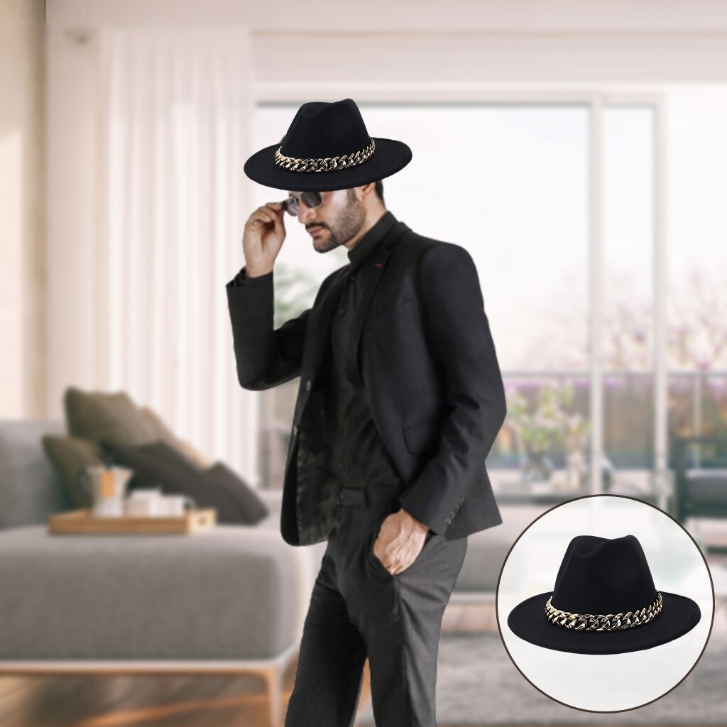 Sombrero Fedora de ala ancha para mujer, gorro de ... – Grandado