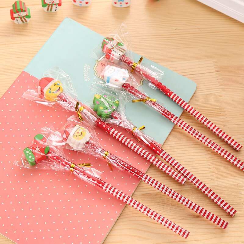 Santa Claus Hb Rubber Pencil Stationery Children S... – Grandado