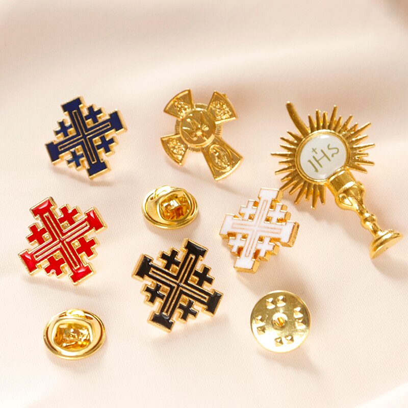 Catholic christian cross brooch Religious jewelry ... – Vicedeal