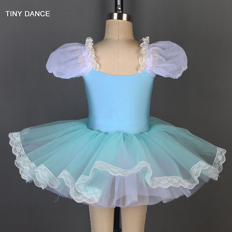 Puff Sleeve Ballet Dance Tutu Sky Blue Ballerina D... – Vicedeal