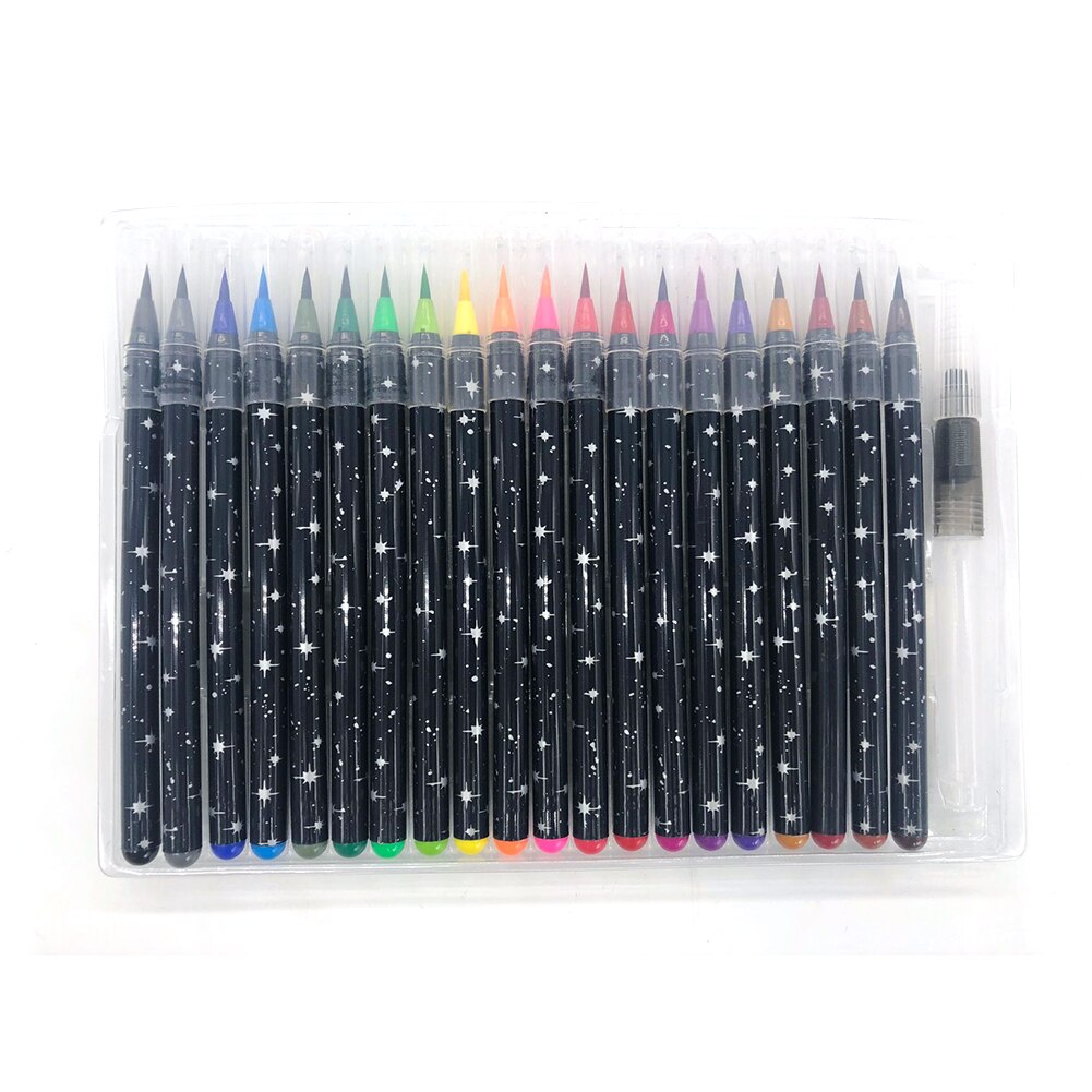 20 Colors Watercolor Brush Pen Set Art Marker Pens... – Grandado