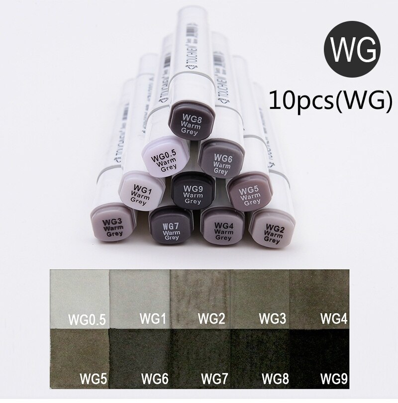 10/30 Colors Grayscale Art Marker Pen Double-Ended... – Grandado