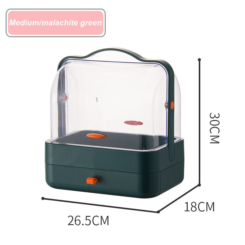 One Layer Acryl Cosmetic Box With Handle, Built-in... – Grandado