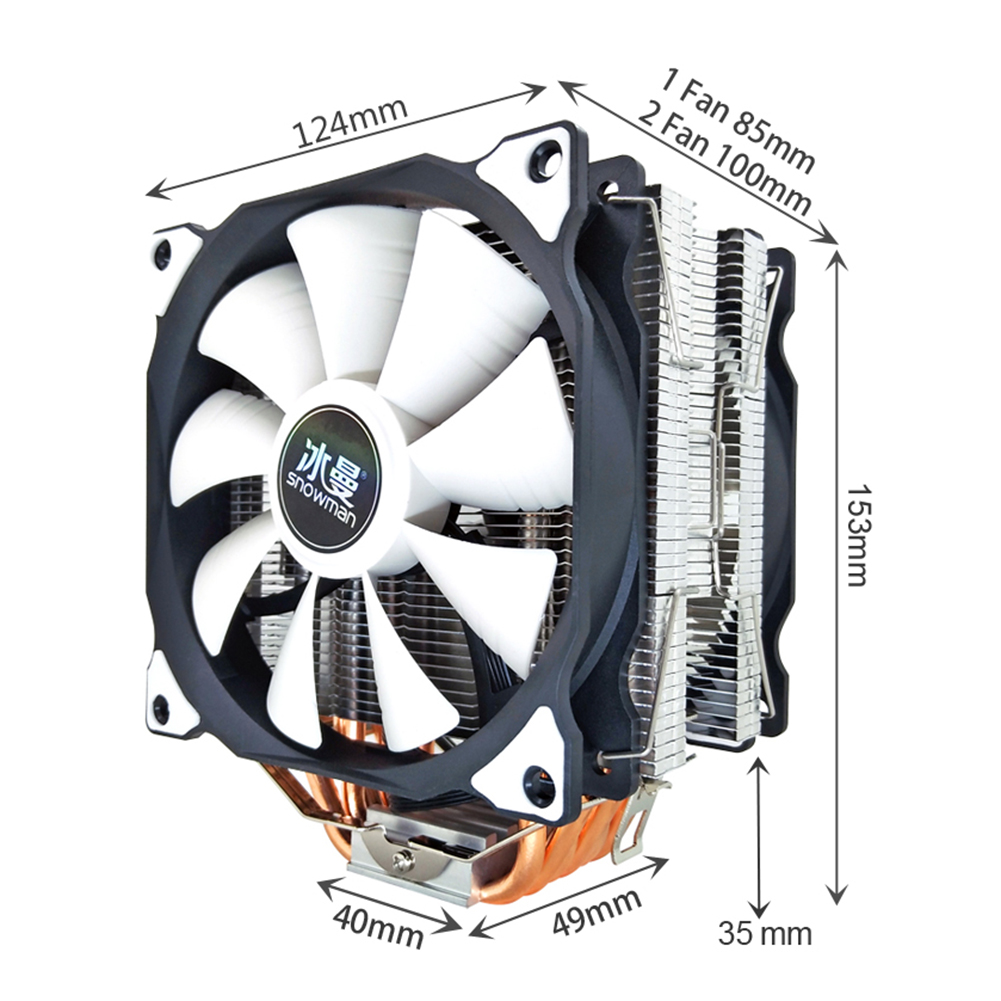 Pc Desktop Computer Case Fan Cooler 12Cm Cpu Fan 6... – Vicedeal