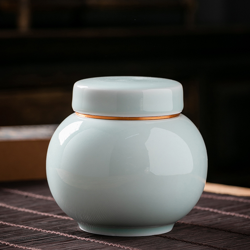 Tea Caddy Ceramic Jar Tea Box Storage Tank Kitchen... – Grandado