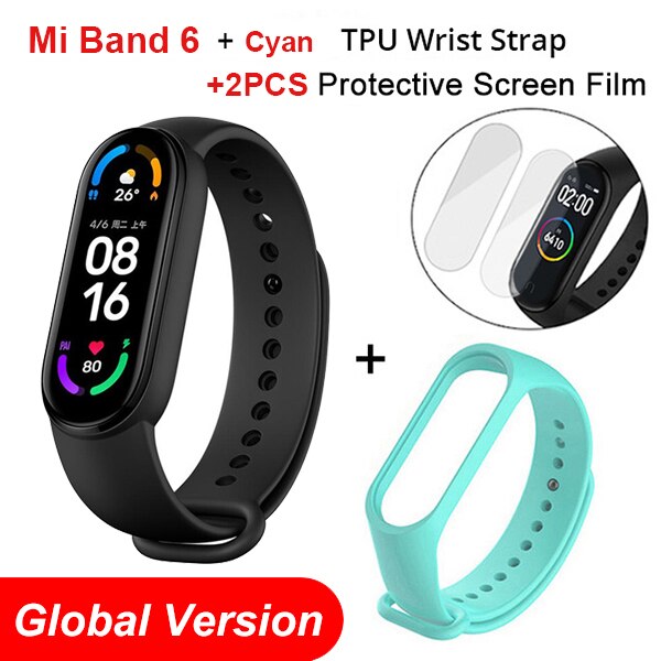Global Version Xiaomi Mi Band 6 AMOLED Screen Bloo... – Grandado