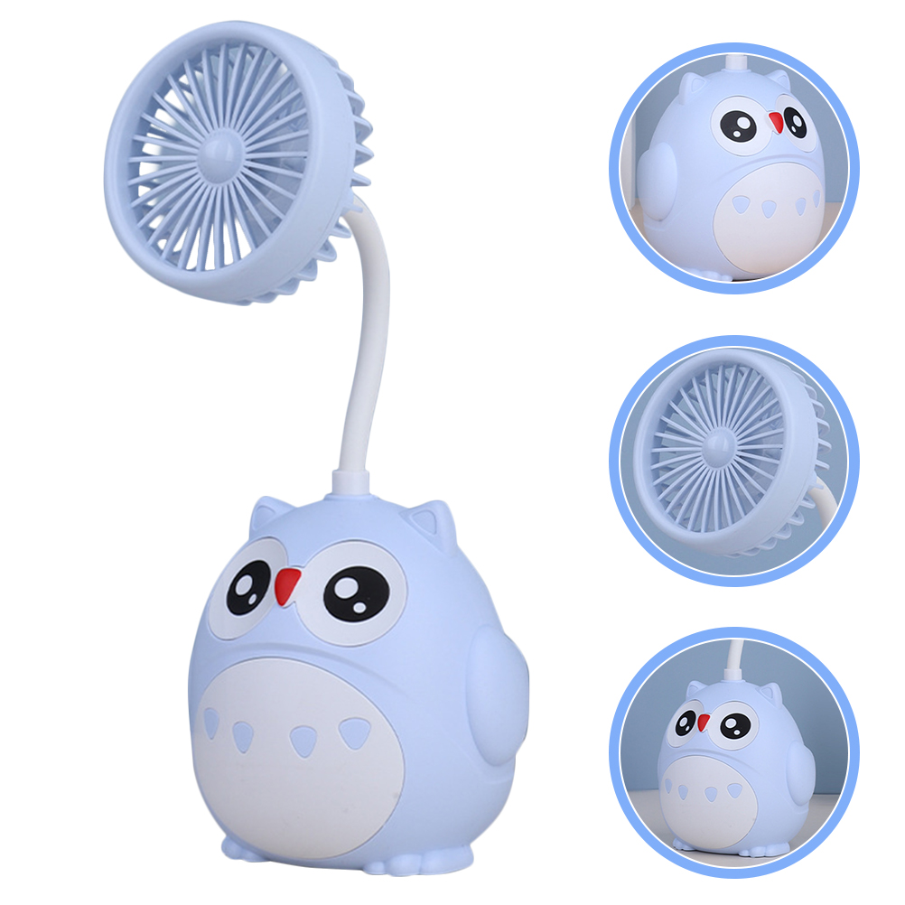 Cartoon Owl Small Fan 360 Degree Rotation Mini Por... – LovingPrices