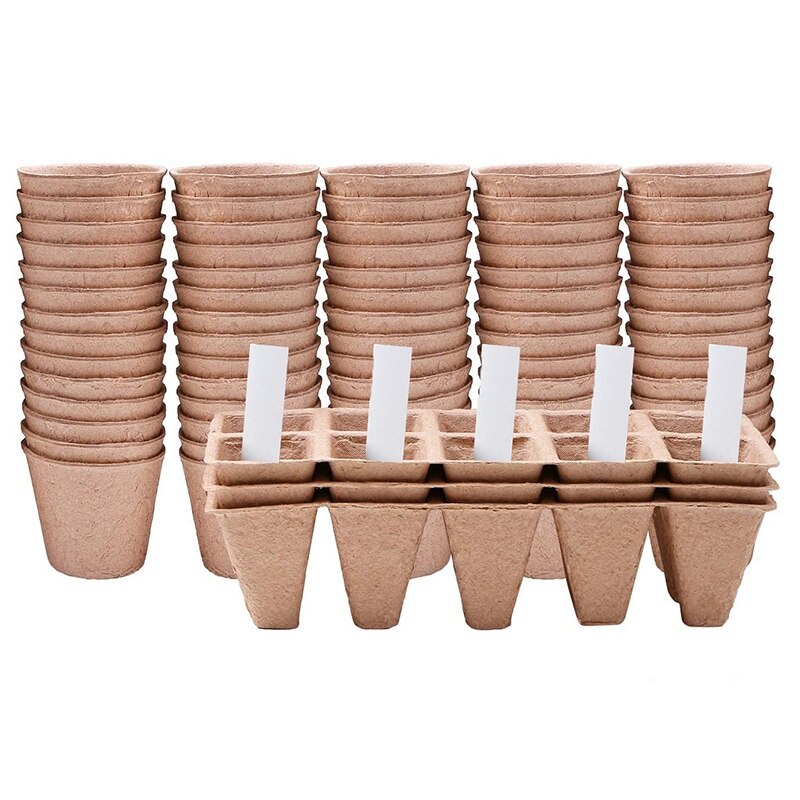 50 Stuks Ronde 6Cm Turf Pot 3 Pack Vierkante Turf ... – Vicedeal