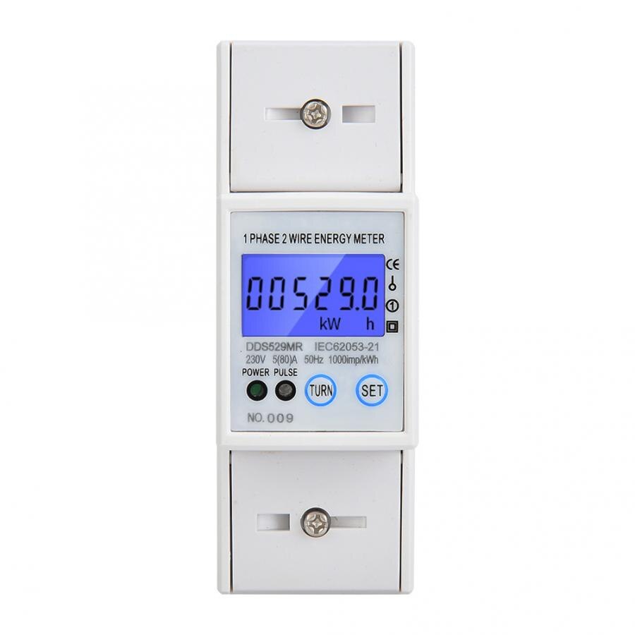 DDS529MR 1 Phase 2 Wire Electric Energy Meter LCD ... – Grandado