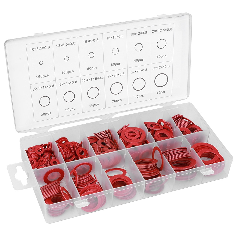 Borgring 600 Pcs Rode Gevulcaniseerde Fibre Washer... – Vicedeal