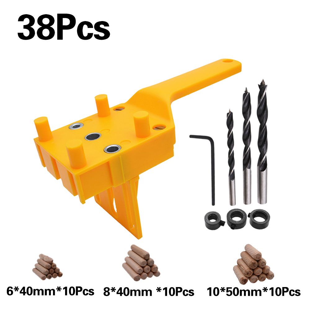Wood Doweling Jig Punch Locator Drill Guide Handhe... – Grandado
