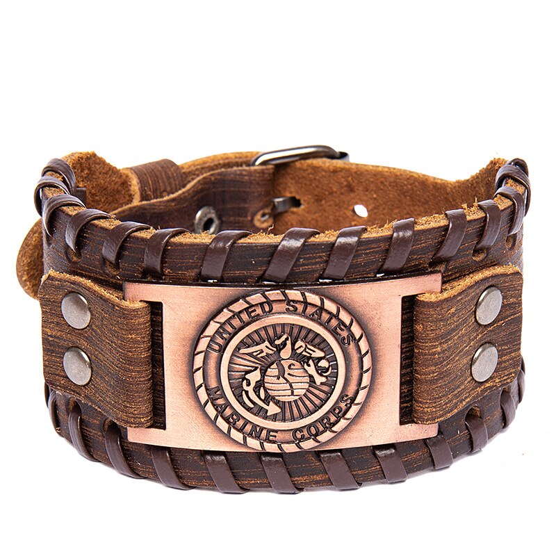 Trendy Totem Turtle Shell Nordic Rune Bracelet Lea... – Grandado