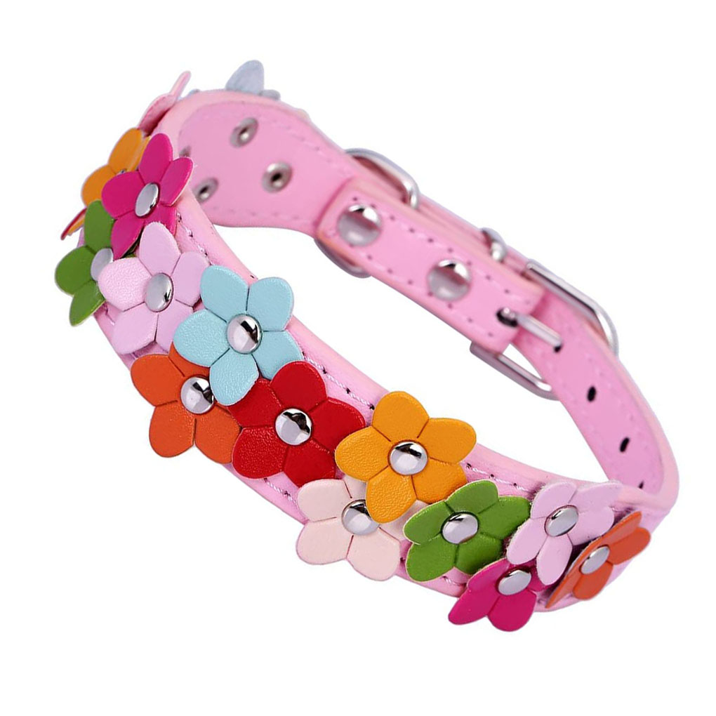 Alloy Leather Dog Collar Anti-Lost/Avoid Car Accid... – Grandado