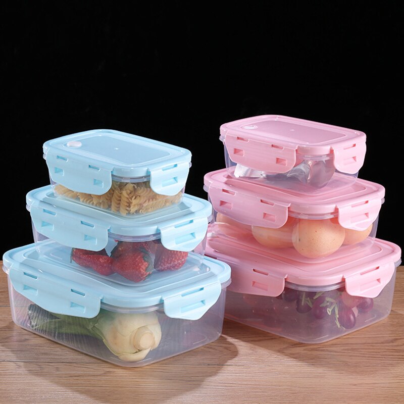 3Pcs Rectangle/Square Plastic Storage Container Se... – Grandado