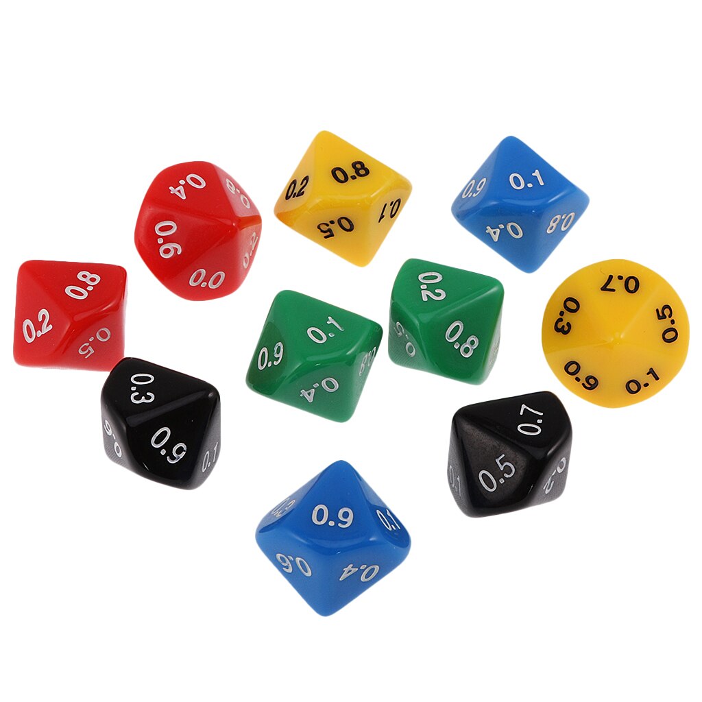 Stylish Acrylic 10 Sided Dices D10 Dice for TRPG R... – Grandado