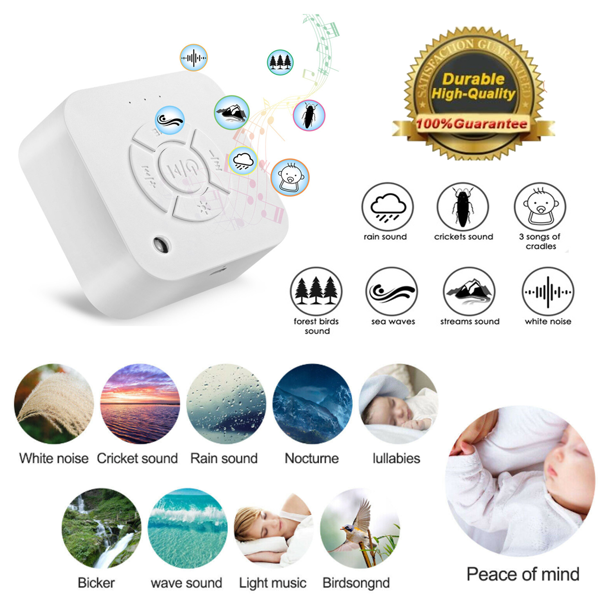 USB Rechargeable Timed Shutdown Sleep Sound Machin... – Grandado