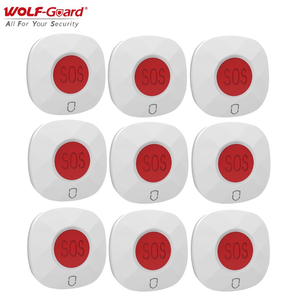 9Pcs Wolf-Guard 433MHz Wireless Emergency Alarm Pa... – Grandado