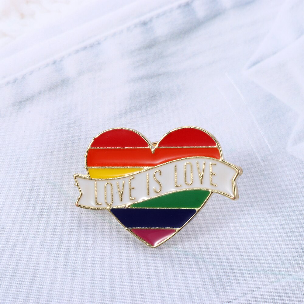 1Pc LGBT Rainbow Pins Tinplate Badge Lapel Denim H... – Grandado