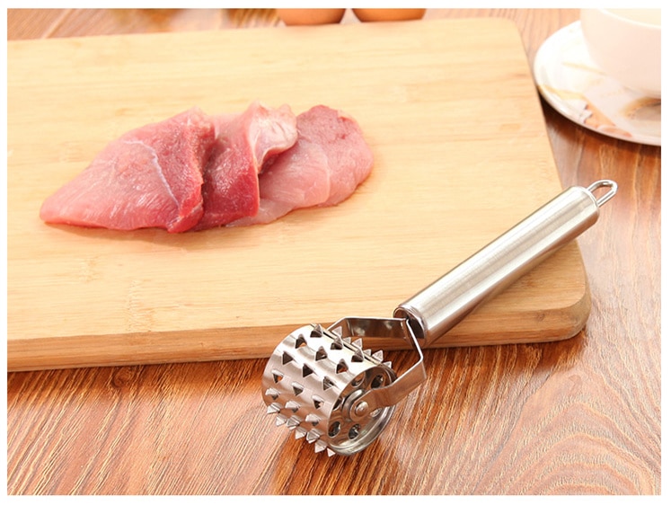 Stainless Steel Kitchen Needle Meat Rolling Pounde... – Vicedeal