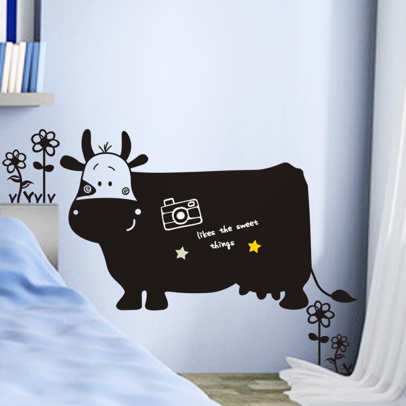 Cartoon Lovely Cow Blackboard Stickers Animal Chal... – Vicedeal