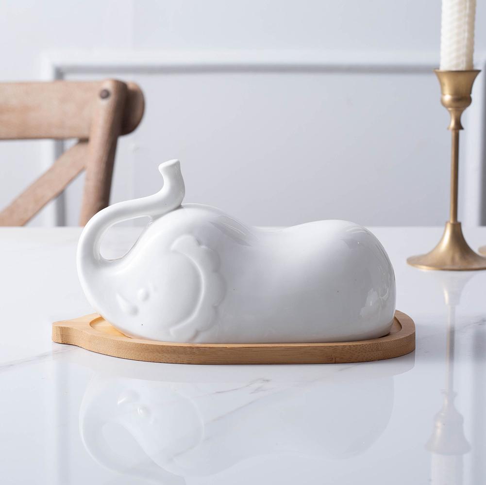 Butter Dish Box Container Elephant-shaped Cheese B... – Grandado